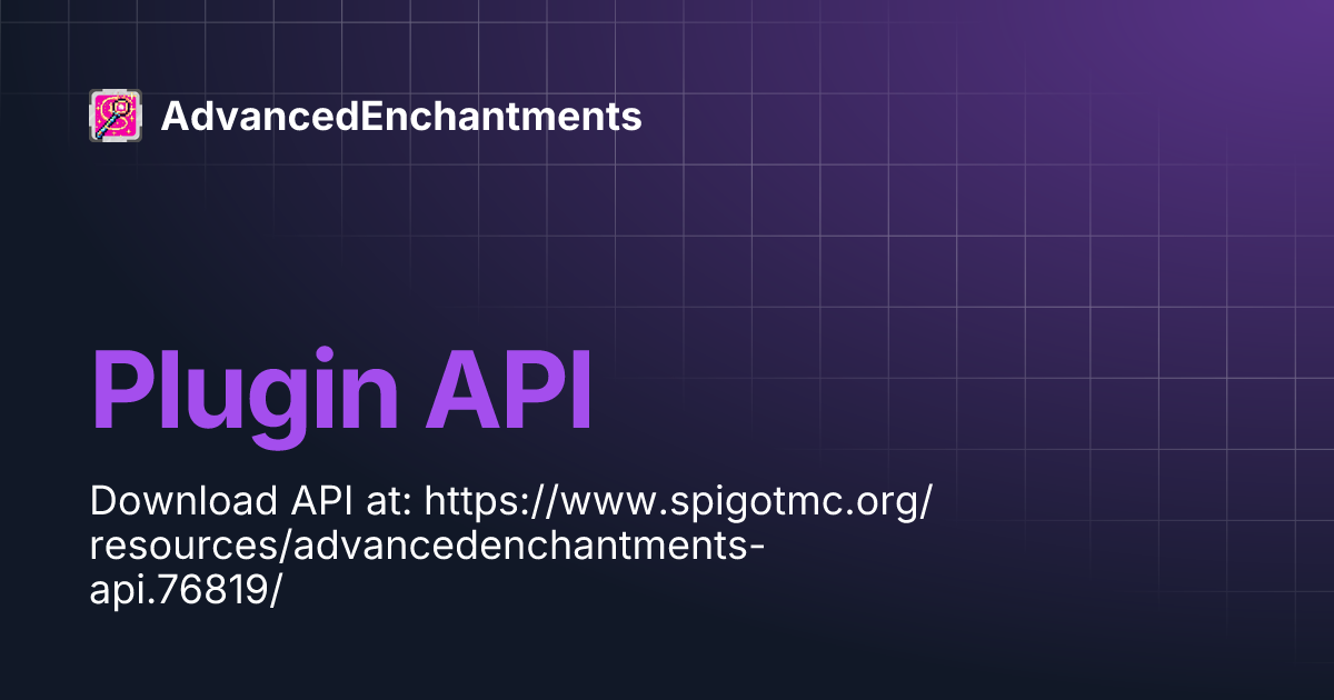 Plugin API | AdvancedEnchantments