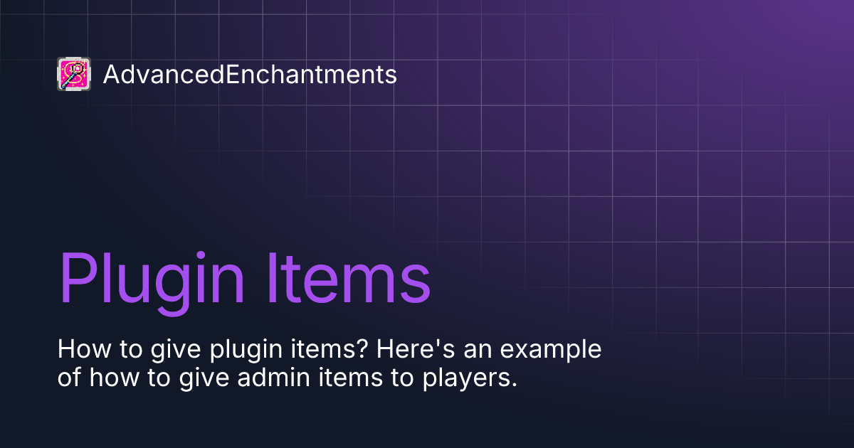 Plugin Items | AdvancedEnchantments